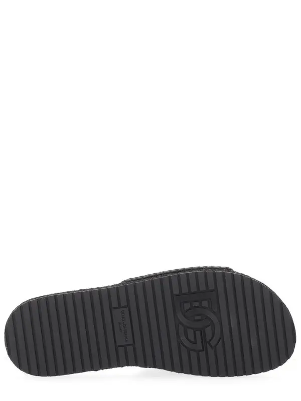 Dolce & Gabbana Logo Espadrille Slide