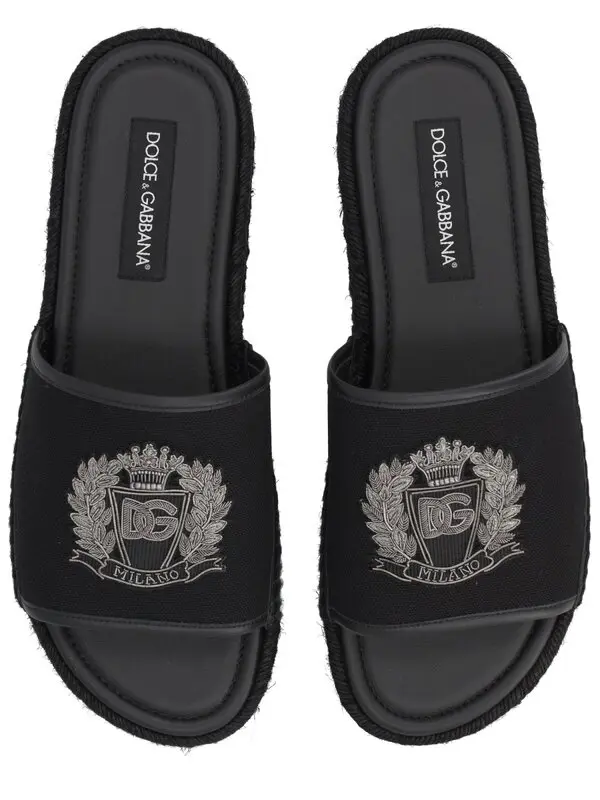 Dolce & Gabbana Logo Espadrille Slide