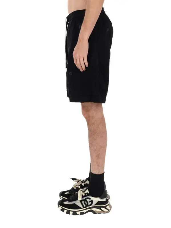 Dolce & Gabbana Drawstring Cargo Shorts - Black