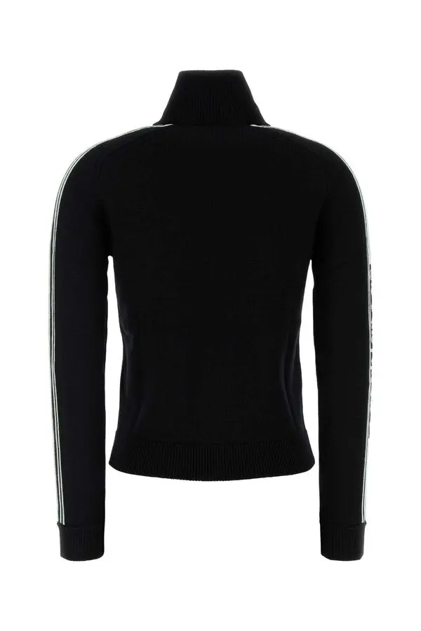 Casablanca Merino Wool Zip-up Cardigan With Applique