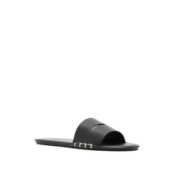 JW Anderson Calf Leather Cut-out Detail Flat Sole Sandals