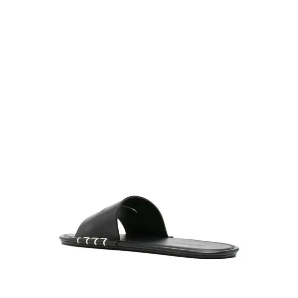 JW Anderson Calf Leather Cut-out Detail Flat Sole Sandals