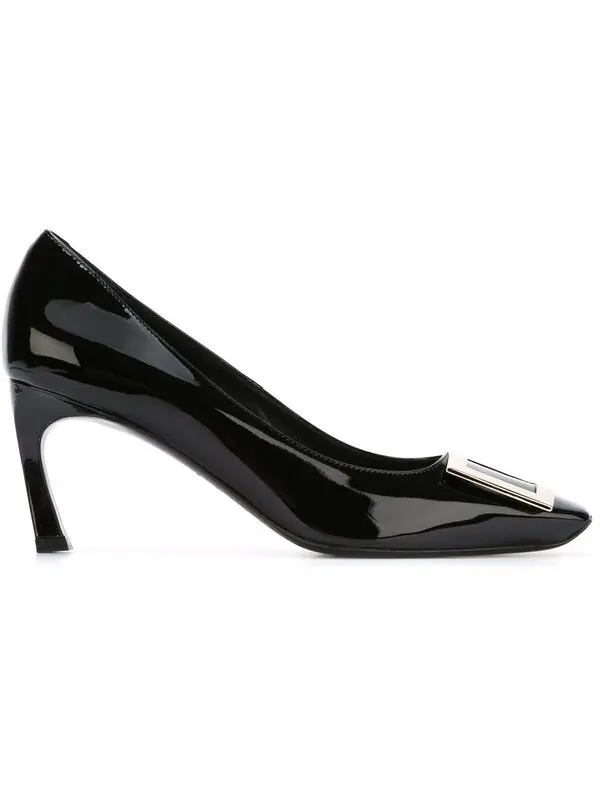 ROGER VIVIER Trompette Patent Leather Pumps With Buckle Detail - Multicolor