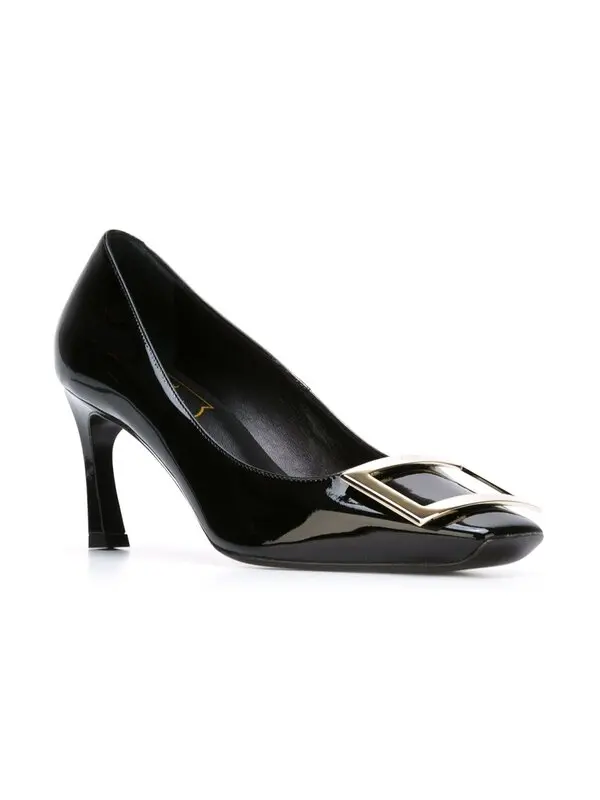 ROGER VIVIER Trompette Patent Leather Pumps With Buckle Detail - Multicolor