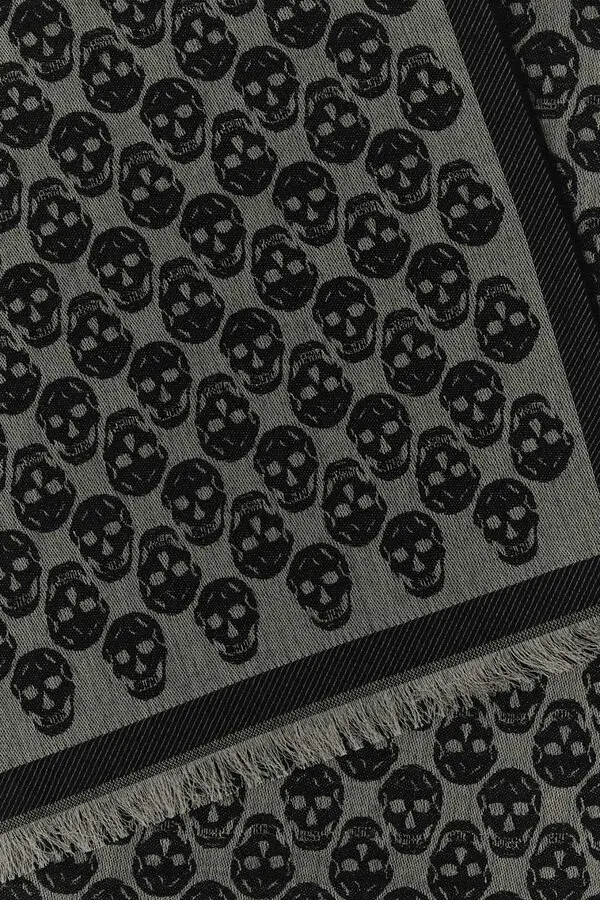 Alexander McQueen Embroidered Wool Blend Foulard
