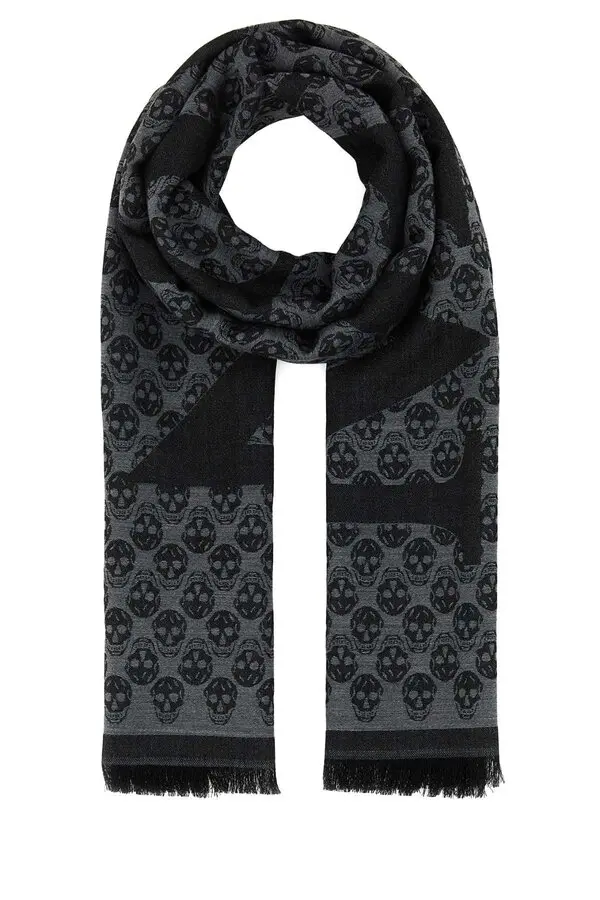 Alexander McQueen Embroidered Wool Foulard - Multicolor