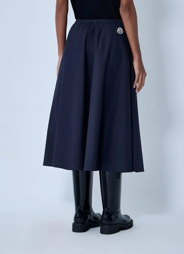 Moncler Mid-rise Drawstring Skirt With Zip Pockets - Blue