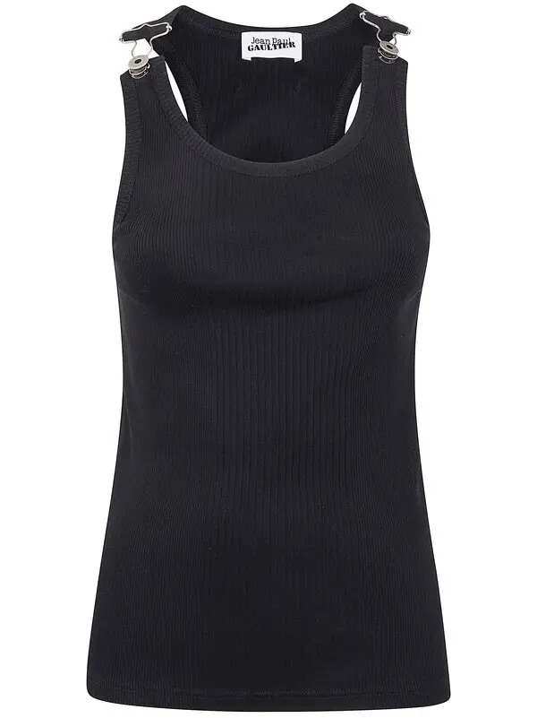 JEAN PAUL GAULTIER Ribbed Tank Top With Engraved Details
