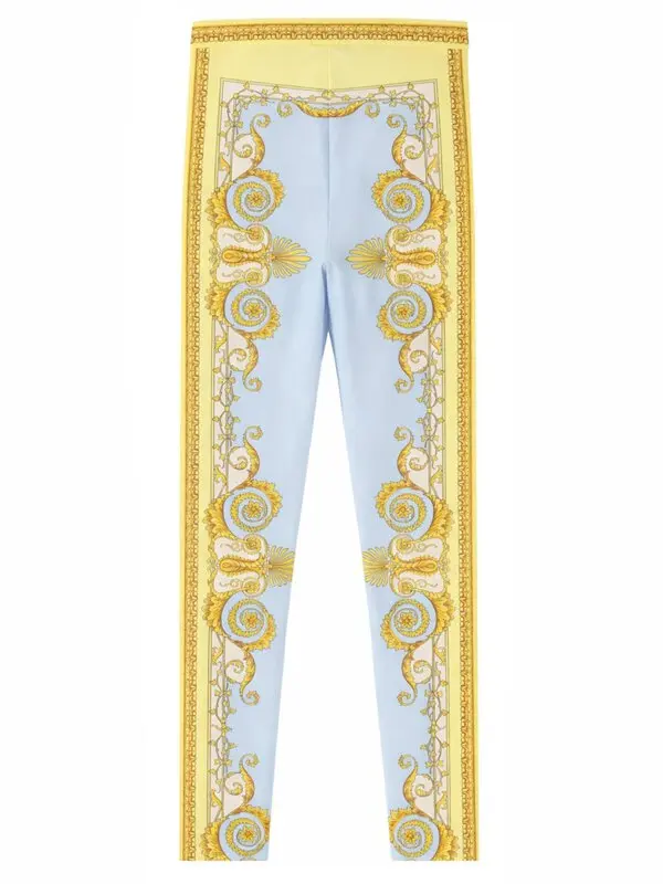 Versace Leggings With Baroque Print - Multicolor