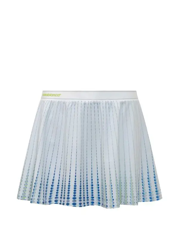 Casablanca Printed Pleated Mini Skirt - Multicolor