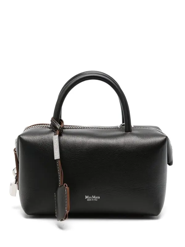 Max Mara Leather Handbag With Padlock Detail - Multicolor