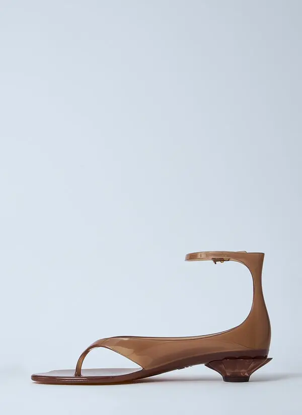 Chloé Transparent Tpu Kitten Heel Sandals - Brown