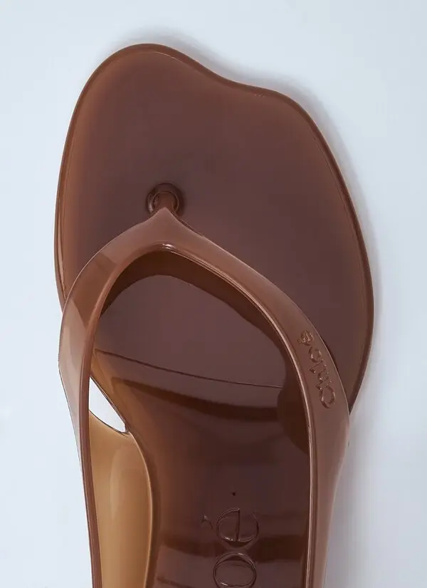 Chloé Transparent Tpu Kitten Heel Sandals - Brown
