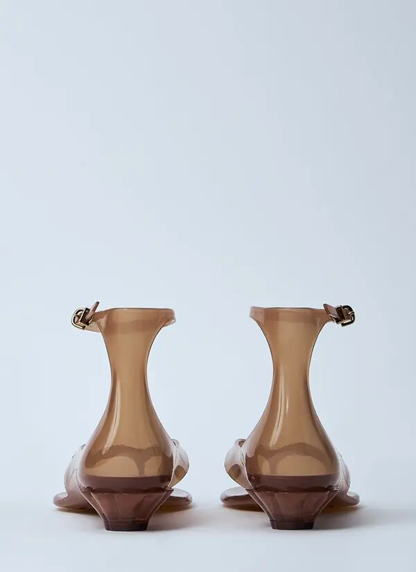 Chloé Transparent Tpu Kitten Heel Sandals - Brown