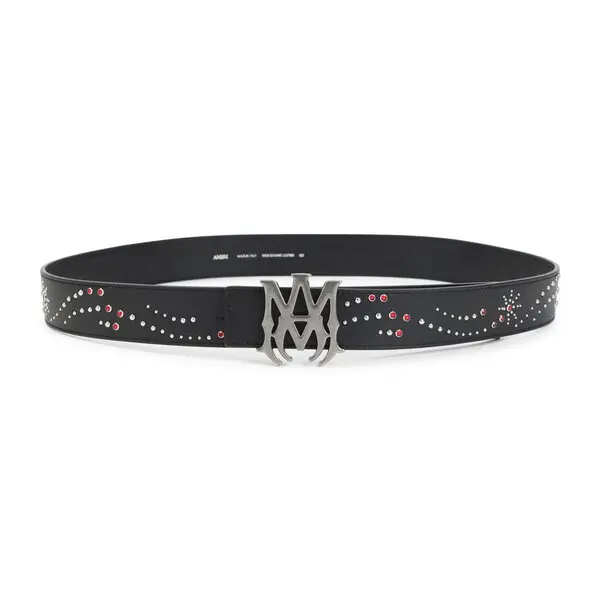 Amiri Studded Leather Belt - Black