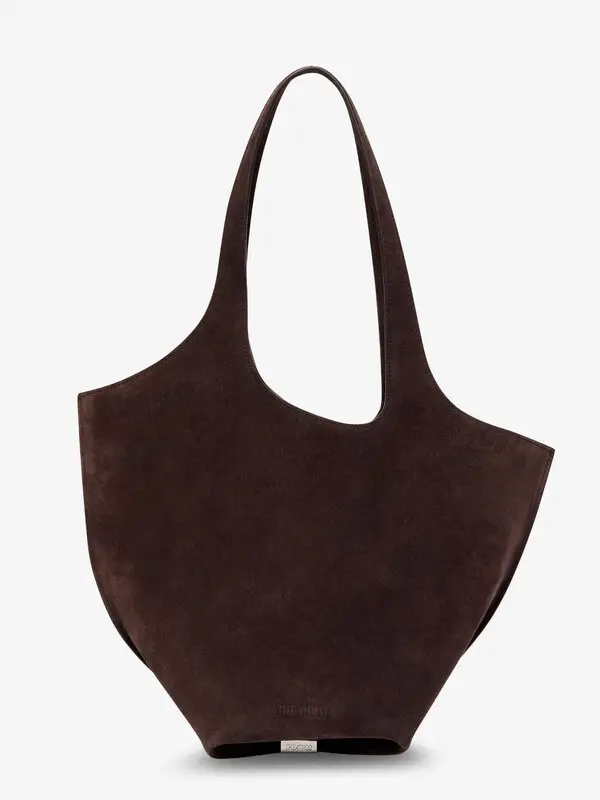 Attico La Scoop Suede Shoulder Bag - Brown