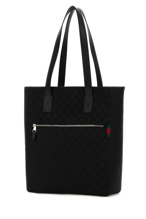 Gucci Gg Fabric Shopping Bag - Black