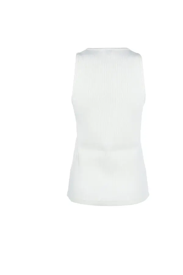 Bottega Veneta Ribbed Tank Top With Embroidered Detail