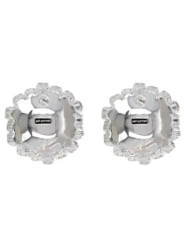 SELF-PORTRAIT Crystal Flower Earrings