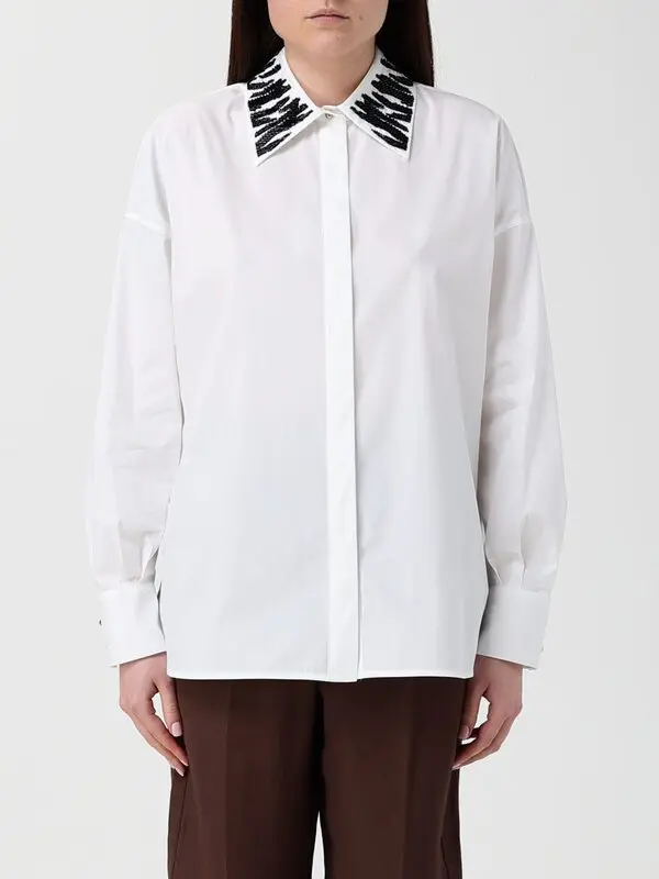 Max Mara Embellished Collar Shirt - White