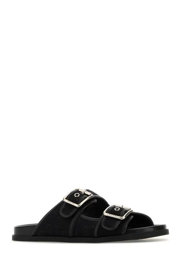 Gucci Gg Fabric Buckled Slides - Multicolor