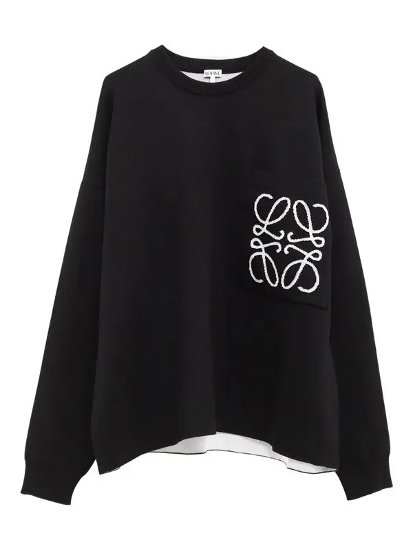 Loewe Anagram Logo Pocket Cotton Sweater - Multicolor