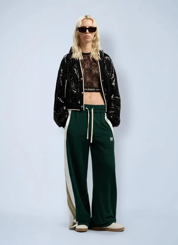 Palm Angels Classic Logo Lace Top
