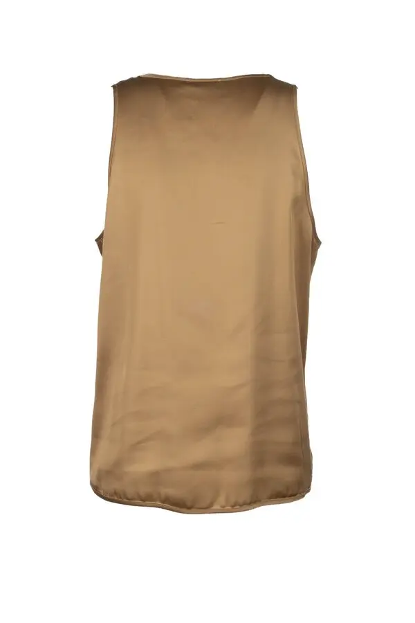 Peserico Sleeveless Embellished Neck Top