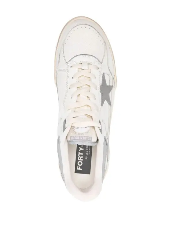 GOLDEN GOOSE Forty Two Leather Sneakers With Rubber Star Detail
