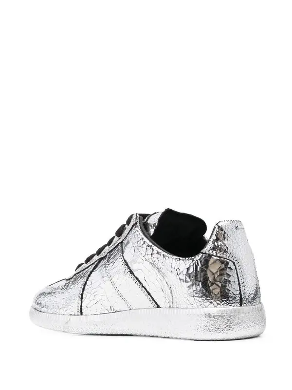 MAISON MARGIELA Replica Sneakers Metallic Leather - Silver