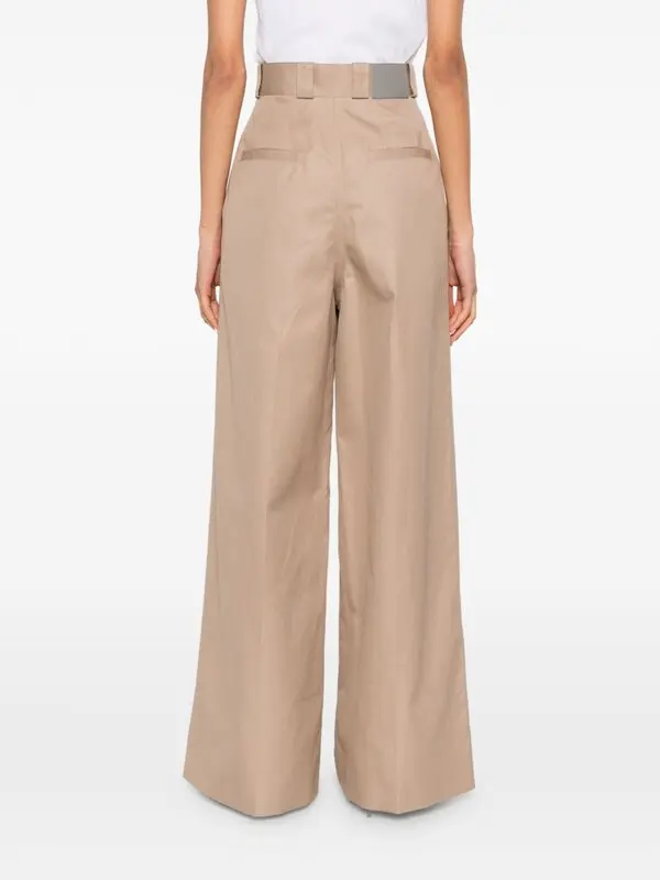 Balenciaga Cotton High-waisted Trousers - Multicolor