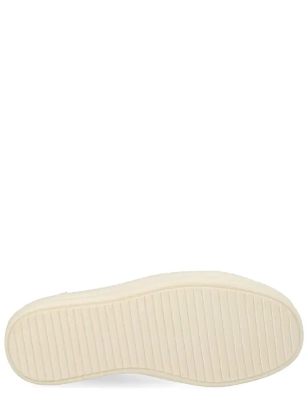 Rick Owens Leather Lace-up Sneakers - Cream