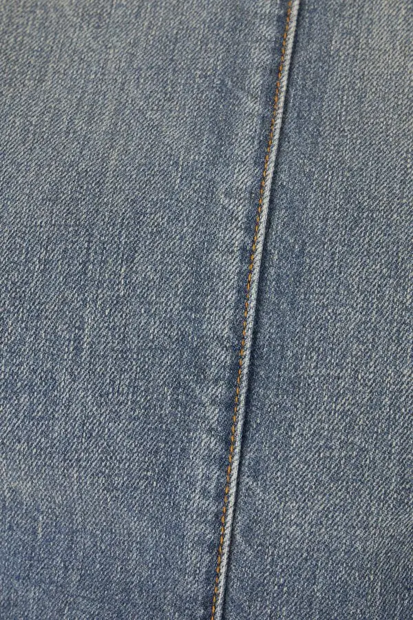 Alaïa Wrap Detail Denim Cropped Top