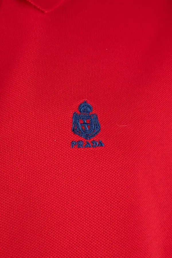 Prada Long Sleeve Polo Shirt - Multicolor