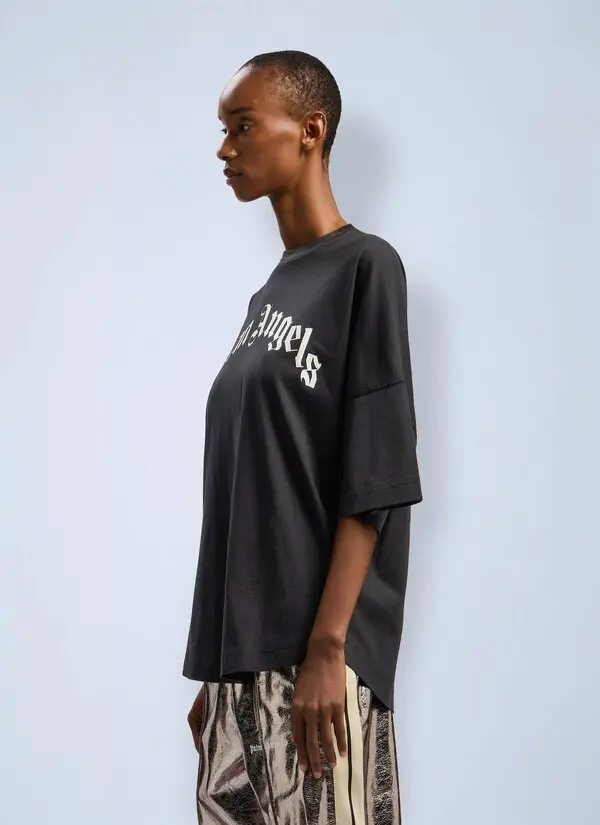 Palm Angels Curved Logo Oversized T-shirt