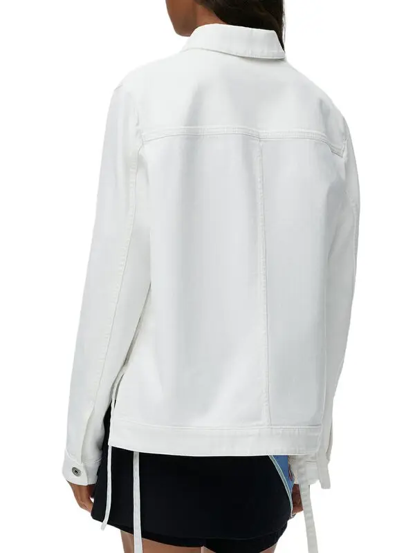 Loewe X Paula's Ibiza Denim Jacket With Leather Pocket