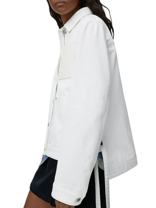 Loewe X Paula's Ibiza Denim Jacket With Leather Pocket