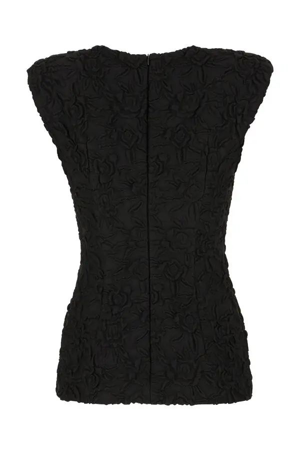 Dries Van Noten Embellished Cap Sleeve Top