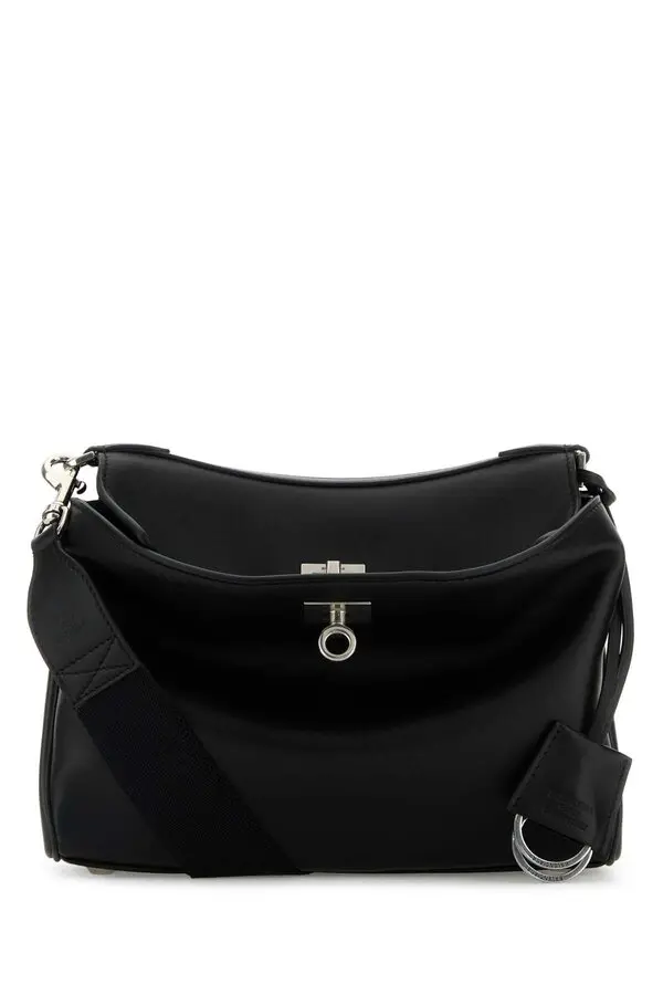 Balenciaga Leather Rodeo Messenger Crossbody Bag - Black