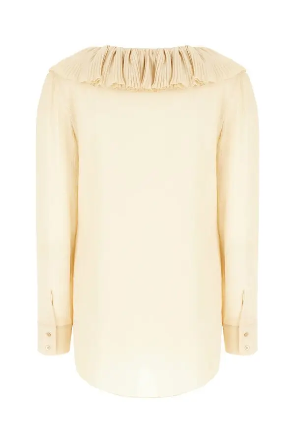 Saint Laurent Ruffled V-neck Blouse