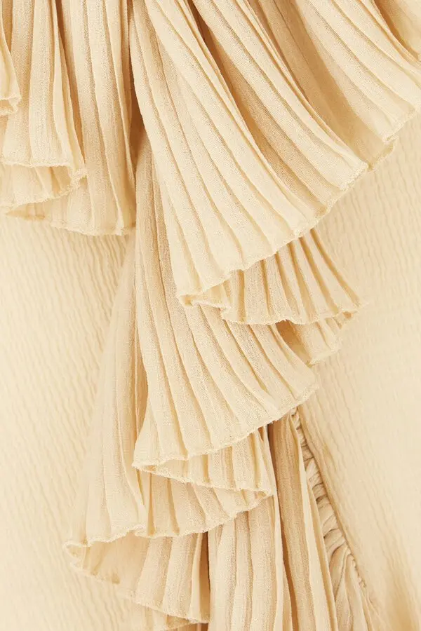Saint Laurent Ruffled V-neck Blouse