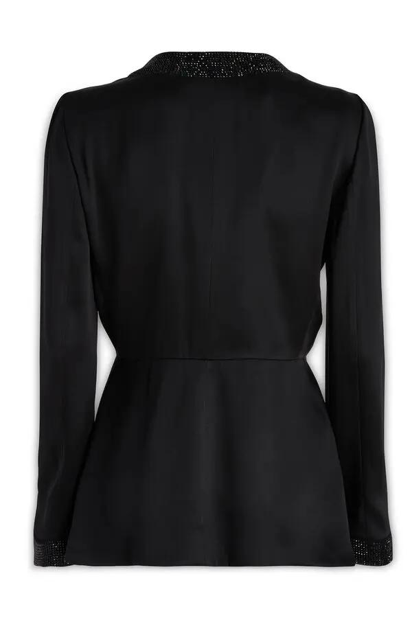 Giorgio Armani Embellished Wrap Top