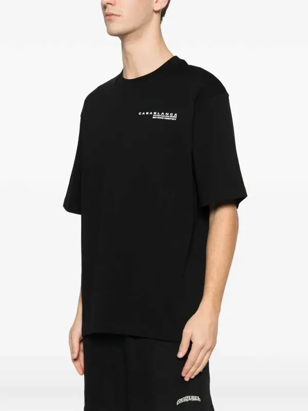 Casablanca Glitch Orchid Oversized T-shirt - Black