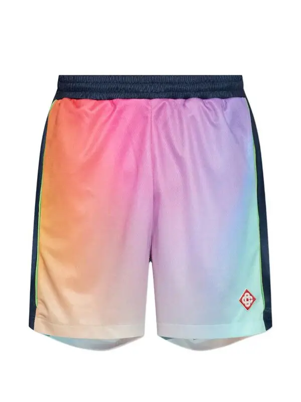 Casablanca Faded Effect Logo Shorts