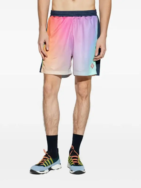 Casablanca Faded Effect Logo Shorts