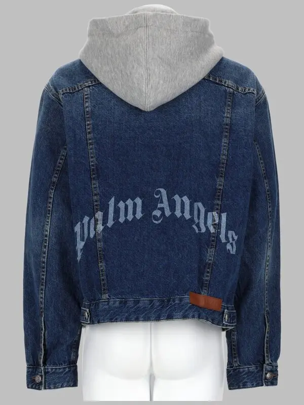 Palm Angels Denim Jacket With Hood