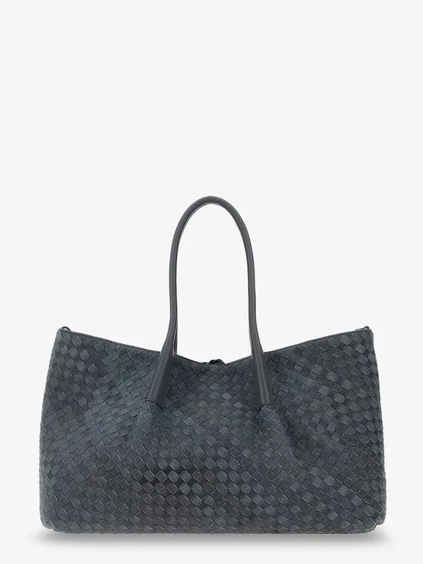 Bottega Veneta Pinacoteca Suede Handbag With Intrecciato Motif - Multicolor