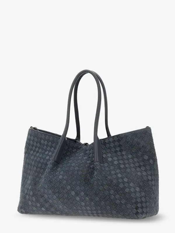 Bottega Veneta Pinacoteca Suede Handbag With Intrecciato Motif - Multicolor