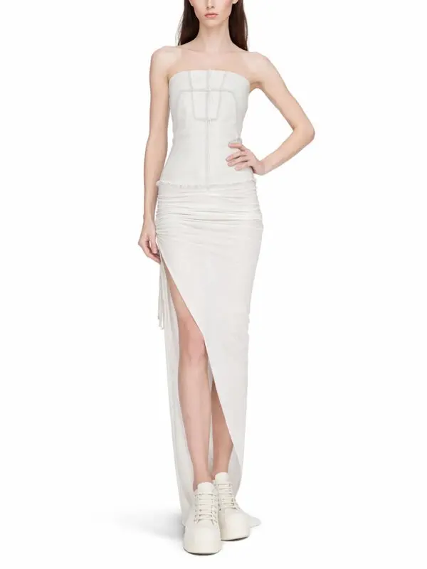 Rick Owens Denim Bustier Top - White