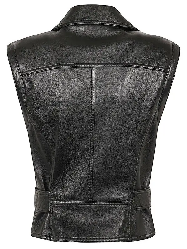 Saint Laurent Leather Biker Vest